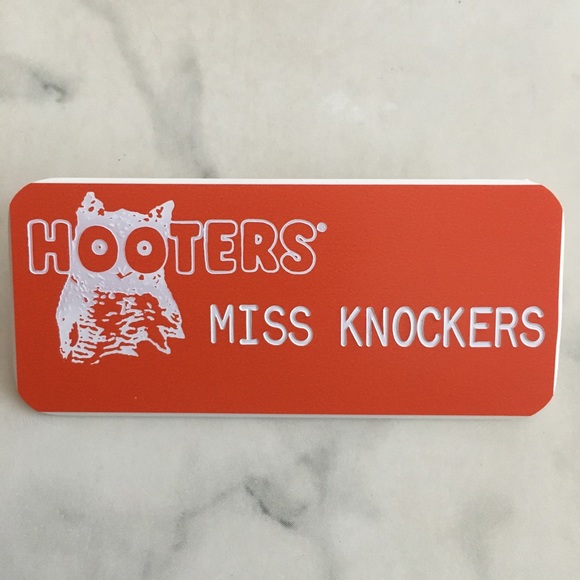 Hooters | Accessories | New Hooters Girl Uniform Name Tag Miss Knockers ...